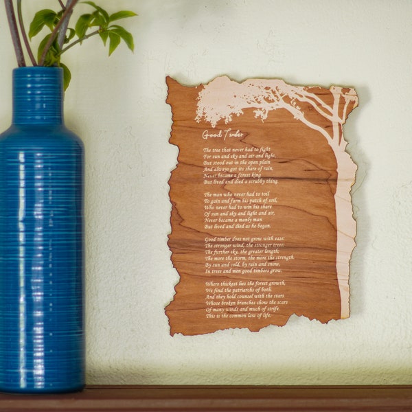 Poem Display Wood - Etsy UK