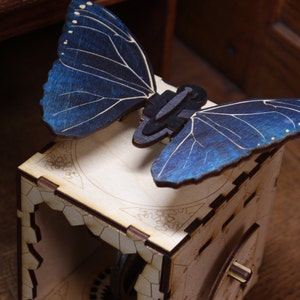Blue Morpho Butterfly Automata, Wooden Butterfly Model, Science Gift - Etsy