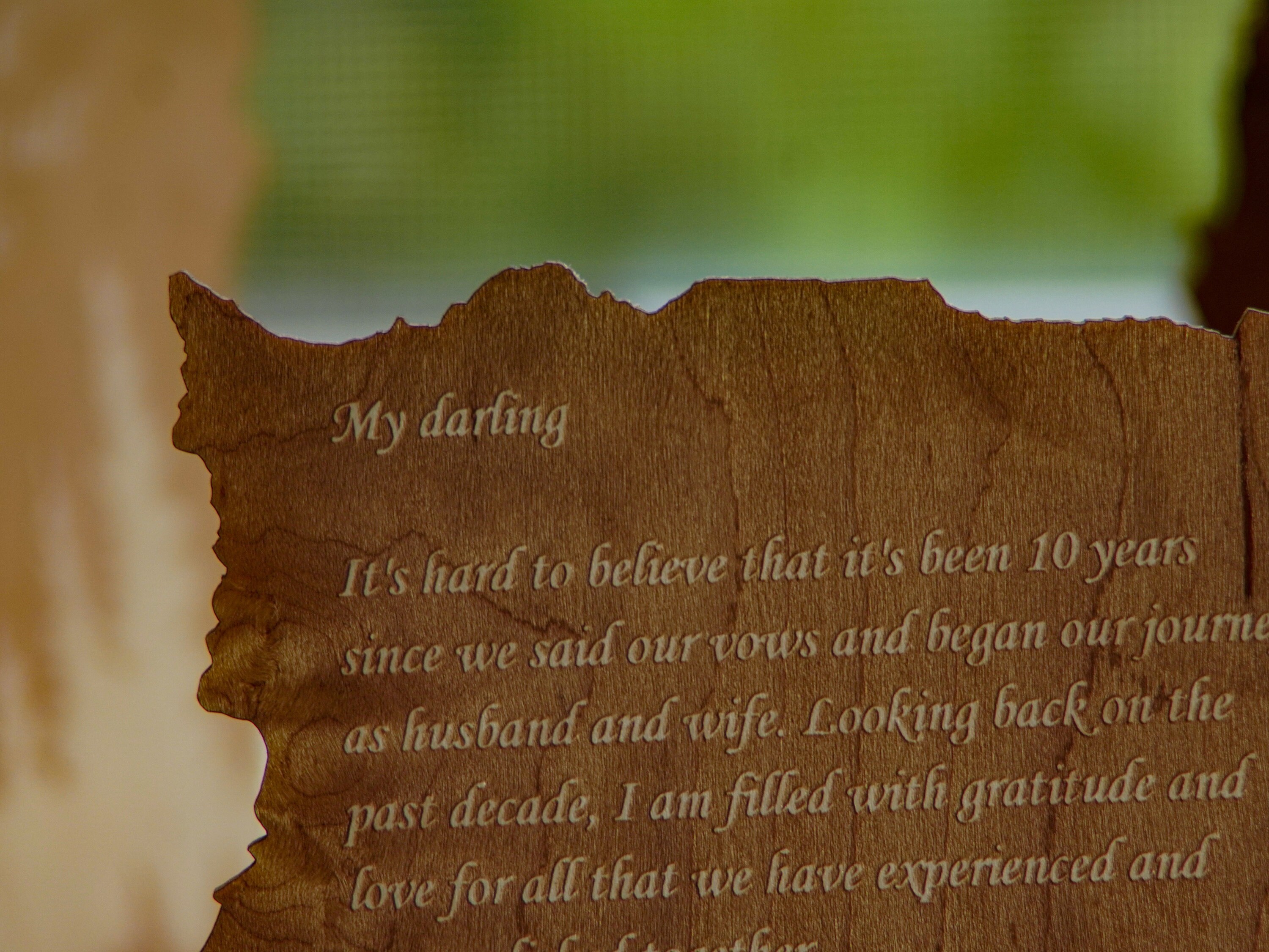 Engraved Wood Poem Plaque - Personalized Anniversary Gift - Etsy