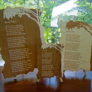 Engraved Maple Poem - Custom Love Letter - Personalized Wood Plaque ...