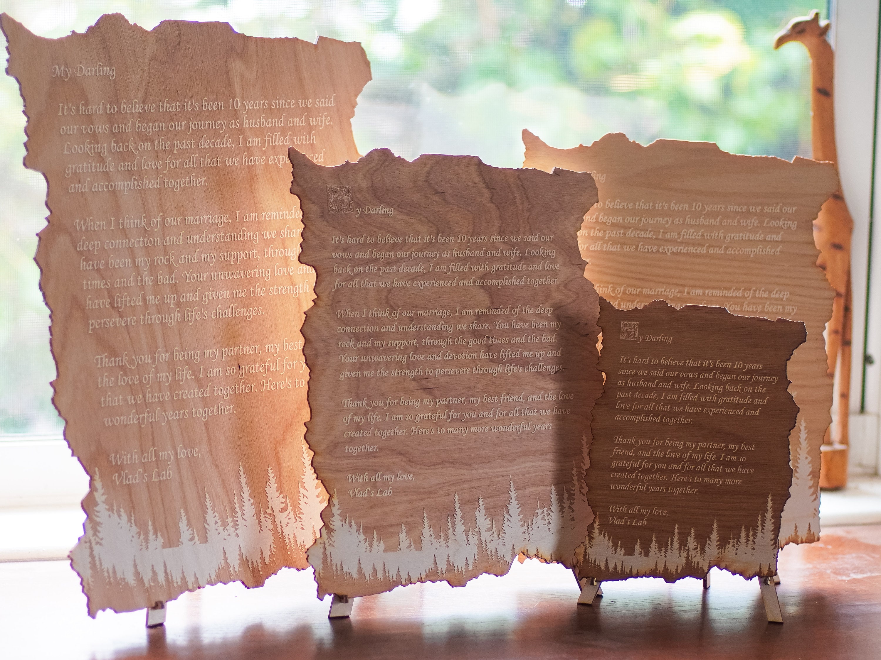 Custom Wood Engraved Poem: Personalized Keepsake Gift - Etsy
