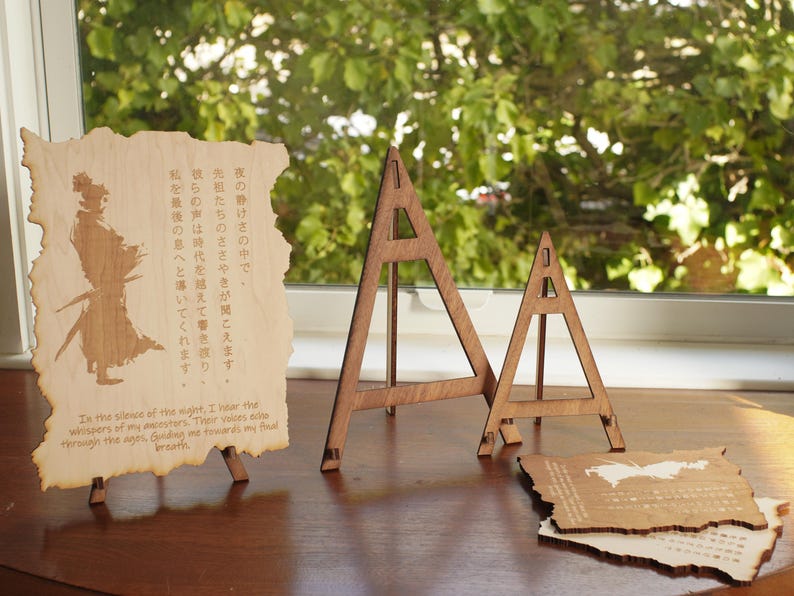 Samurai Poem Art With Stand - Etsy