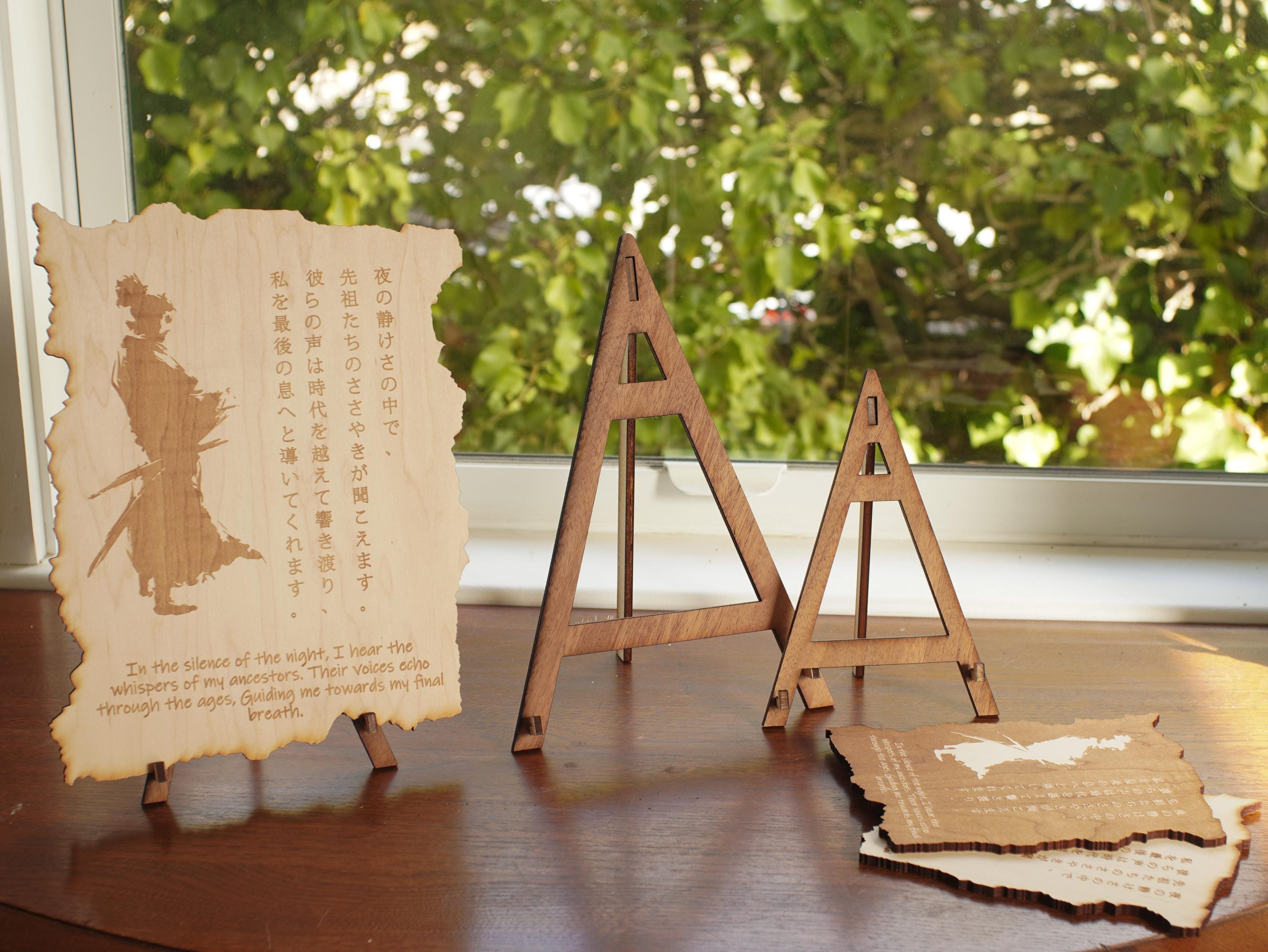 Samurai Poem Art With Stand - Etsy