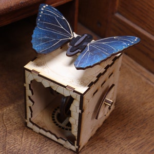Blue Morpho Butterfly Automata, Wooden Butterfly Model, Science Gift - Etsy