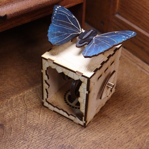 Blue Morpho Butterfly Automata, Wooden Butterfly Model, Science Gift - Etsy