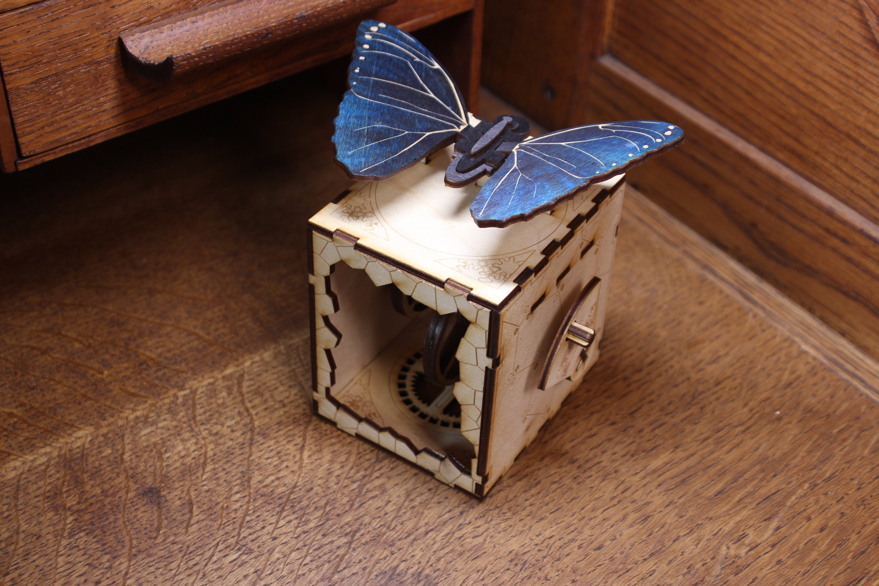 Blue Morpho Butterfly Automata, Wooden Butterfly Model, Science Gift - Etsy