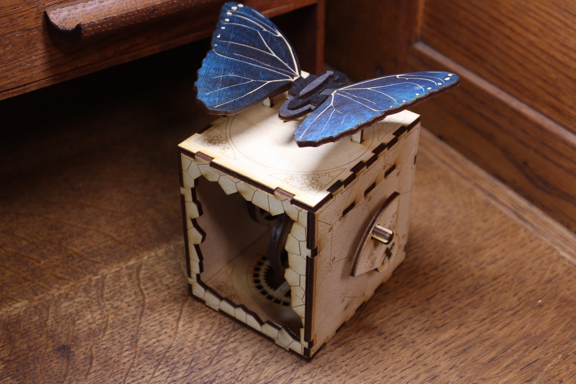 Blue Morpho Butterfly Automata, Wooden Butterfly Model, Science Gift - Etsy