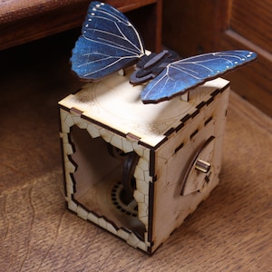 Blue Morpho Butterfly Automata, Wooden Butterfly Model, Science Gift - Etsy