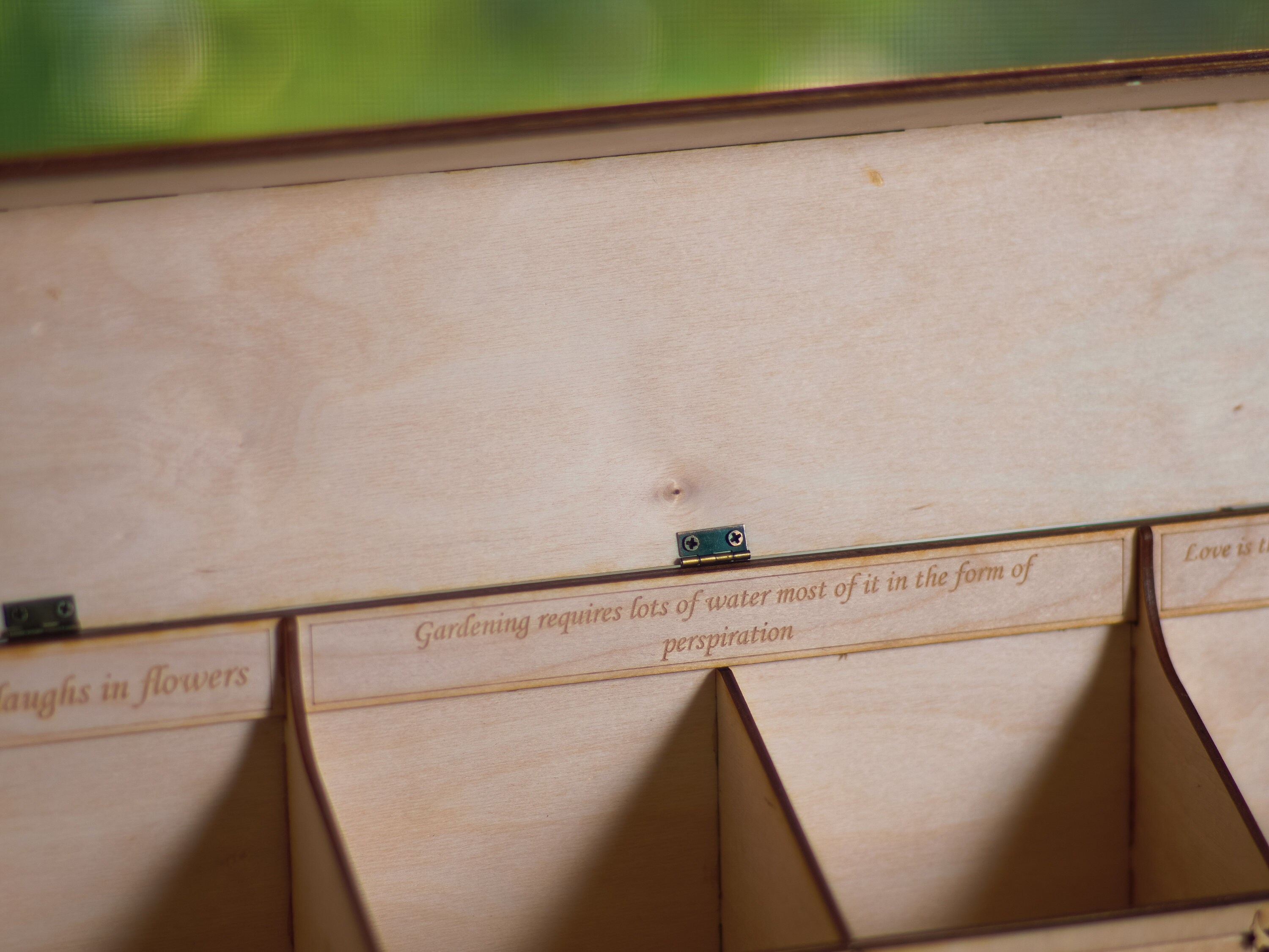 Engraved Wooden Seed Storage Box | Personalized Garden Seed Organizer ...