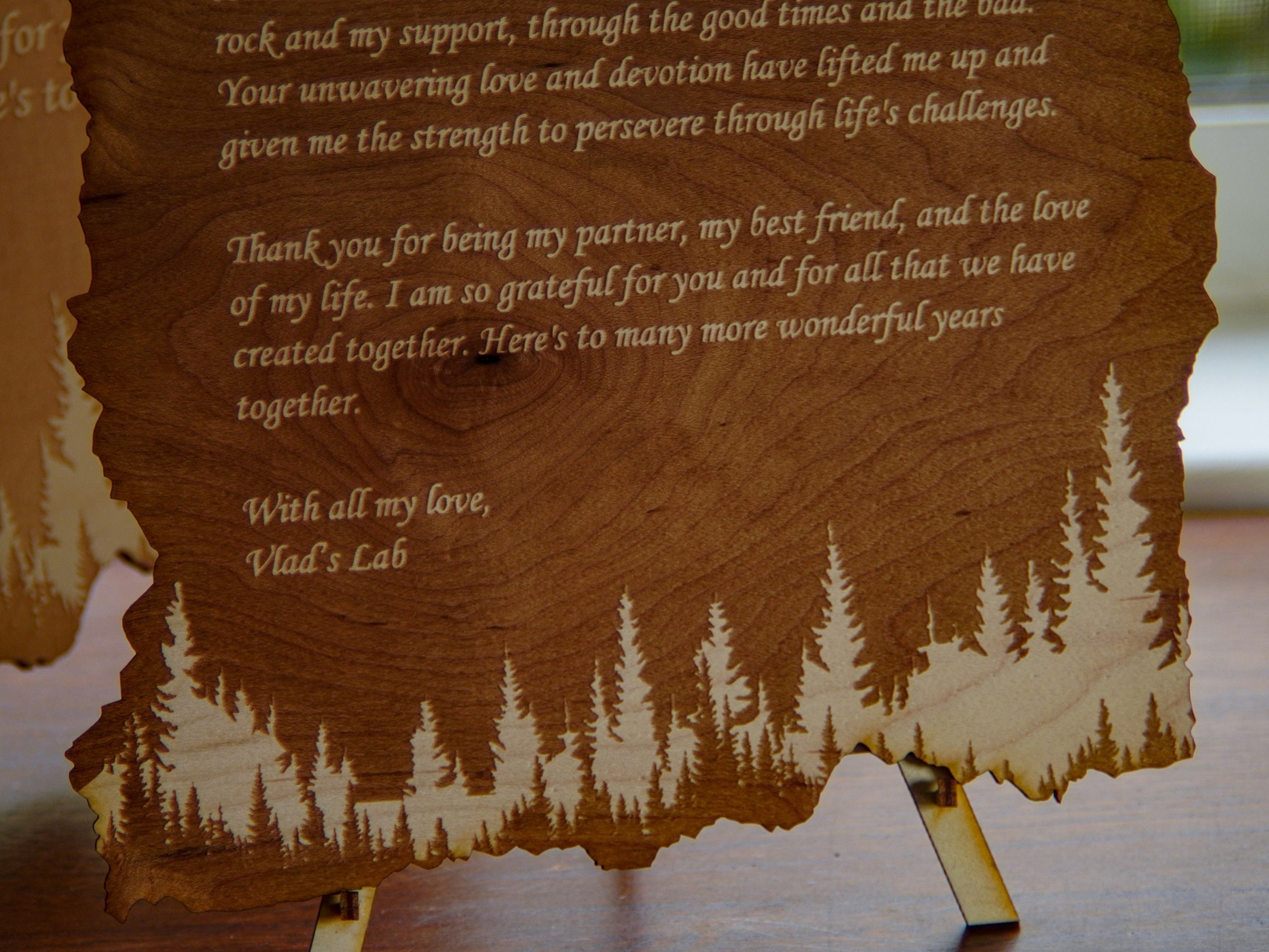 Engraved Wood Poem Plaque - Personalized Anniversary Gift - Etsy