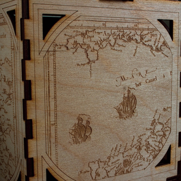 State Line Creations | Old world map wooden box. Engraved wooden gift ...