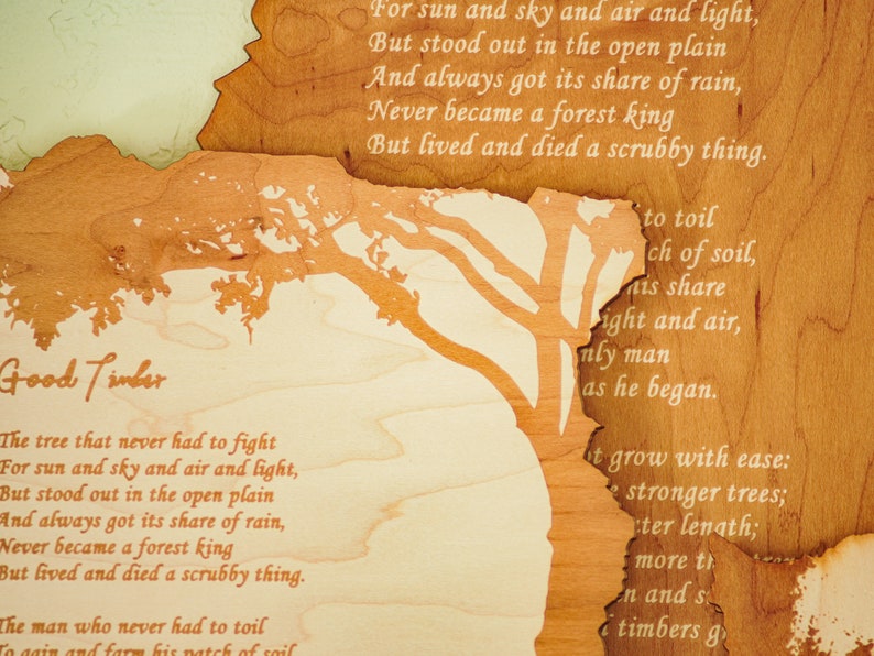 Engraved Wood Poem: Custom Wall Decor, Personalized Keepsake - Etsy