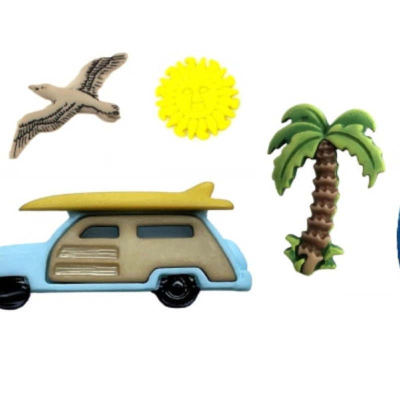Beach Theme Buttons - Etsy