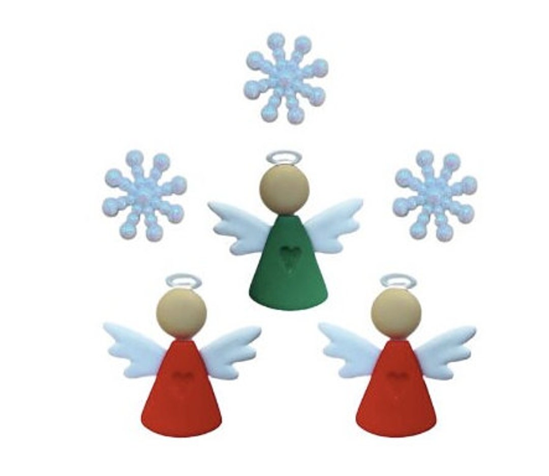 Heaven Sent Button Set - Christmas Angel Buttons - Shelly's Buttons ...
