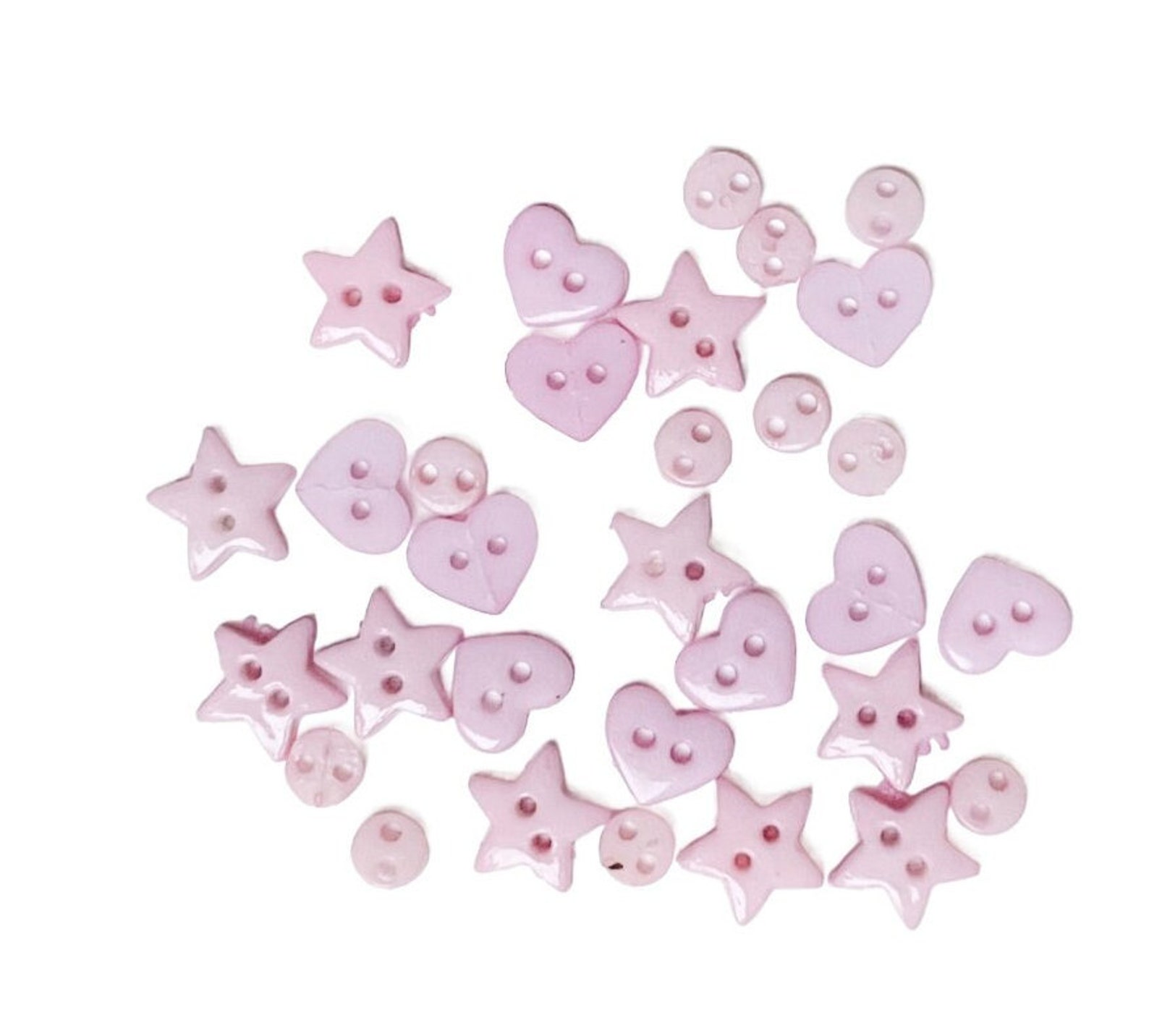 Micro Mini Shapes: PINK - Tiny Shapes - Buttons Galore Embellishment ...