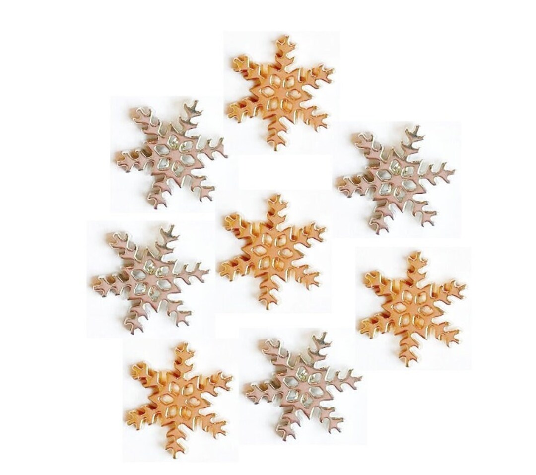 Silver and Gold Snowflake Buttons ~ Christmas Shelly's Buttons & More ...
