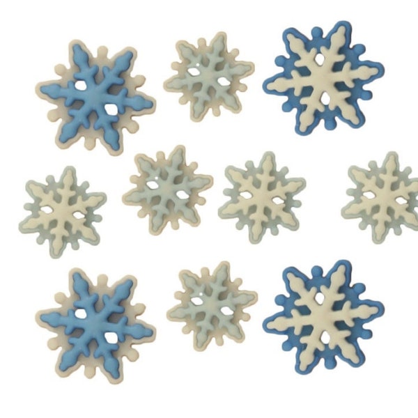 Snowflakes Buttons - Etsy