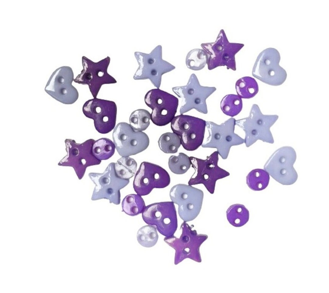 Micro Mini Shapes: Purple - Tiny Shapes - Buttons Galore Embellishment ...