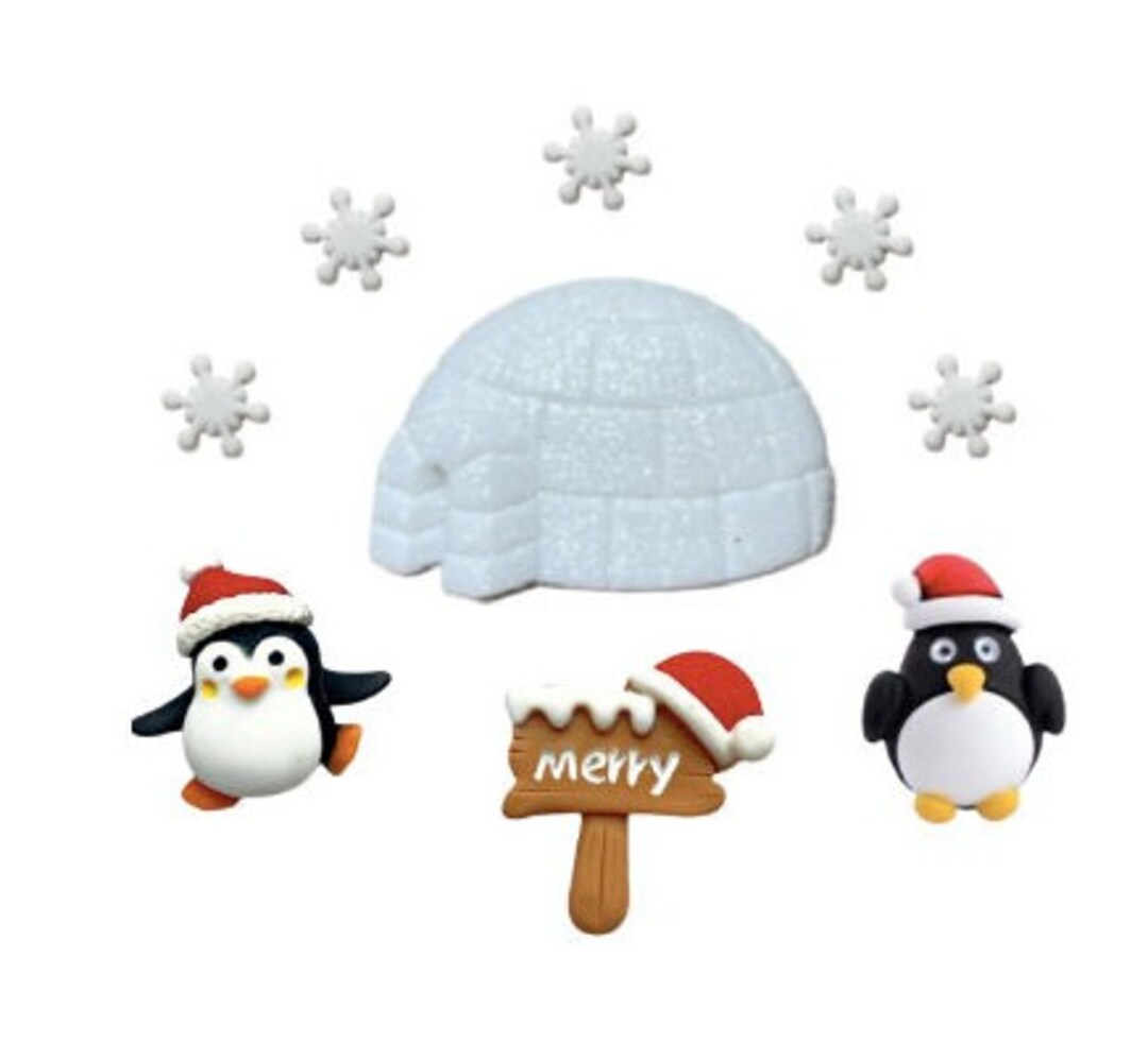Arctic Holiday - Christmas Shank Buttons and Flat Back Embellishments ...