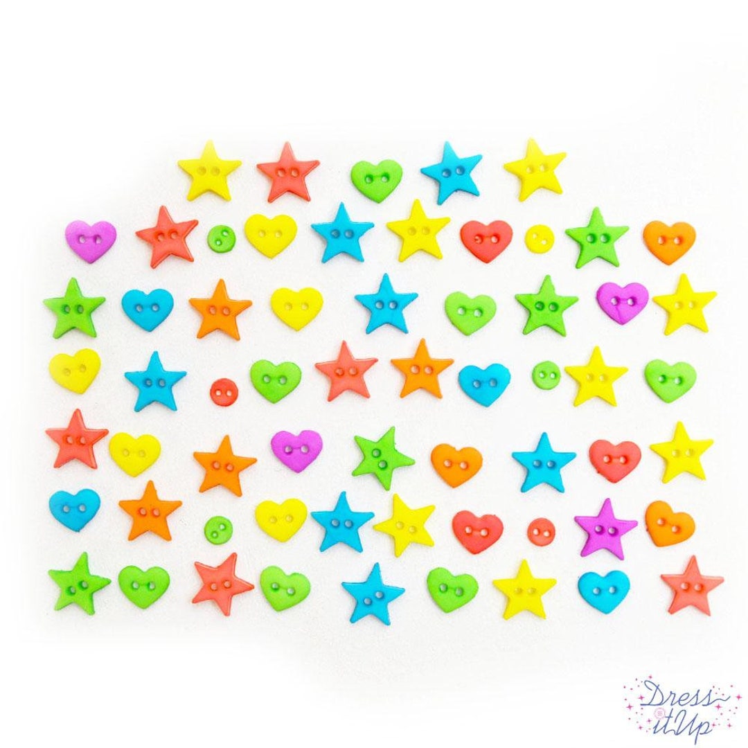 Micro Mini Shapes Neon Mix ~ Tiny Shapes ~ Dress It up Embellishment ...