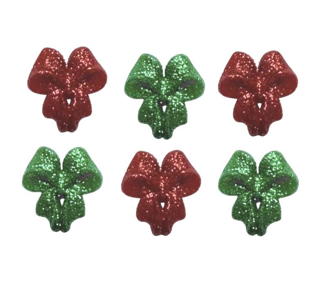 Glitter Christmas Bows Craft Buttons ~ Shelly's Buttons and More ...