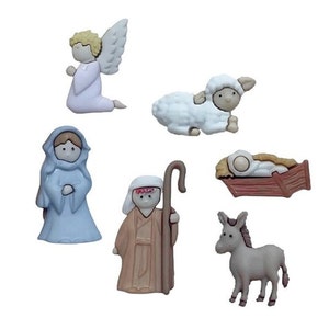 Nativity ~ Christmas Embellishment Buttons ~ Novelty Buttons Theme Pack ...