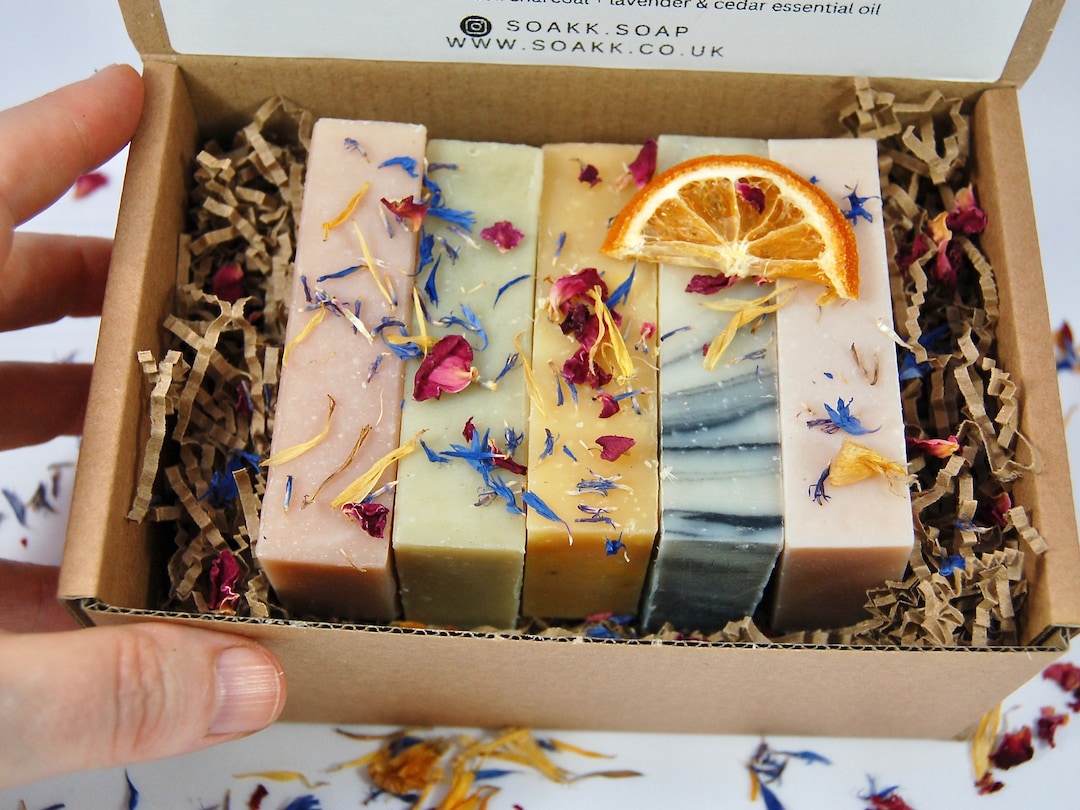 Handmade Soap T Set Natural Soap T Box X 5 Soap Bar Etsy
