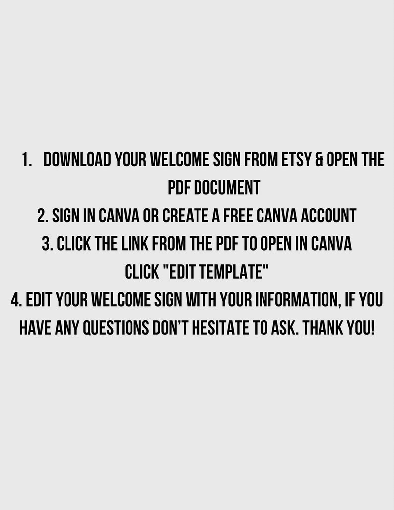 Airbnb Welcome Sign Printable Short Term and Air Bnb Rental - Etsy