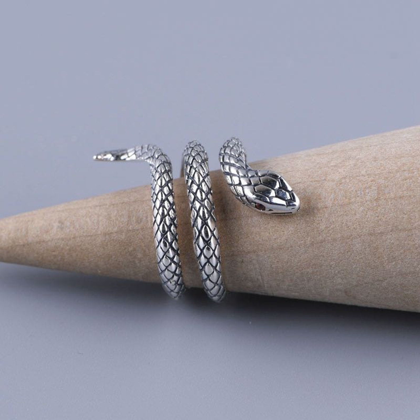 925 Silver Female Fashion Snake Finger Ring - Etsy