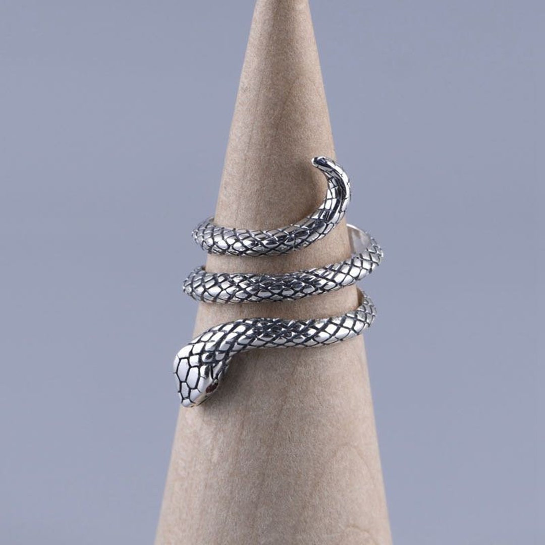 925 Silver Female Fashion Snake Finger Ring - Etsy