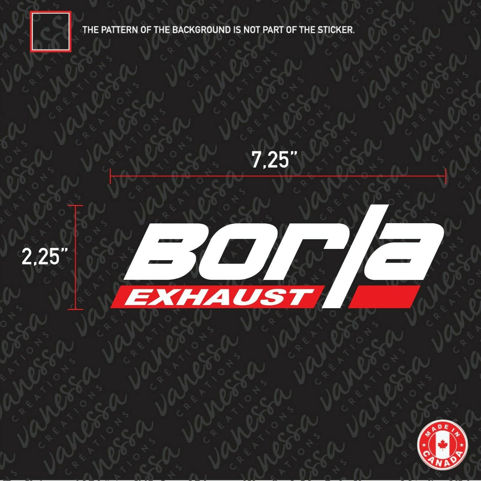 2X BORLA EXHAUST logo sticker vinyl decal | Etsy