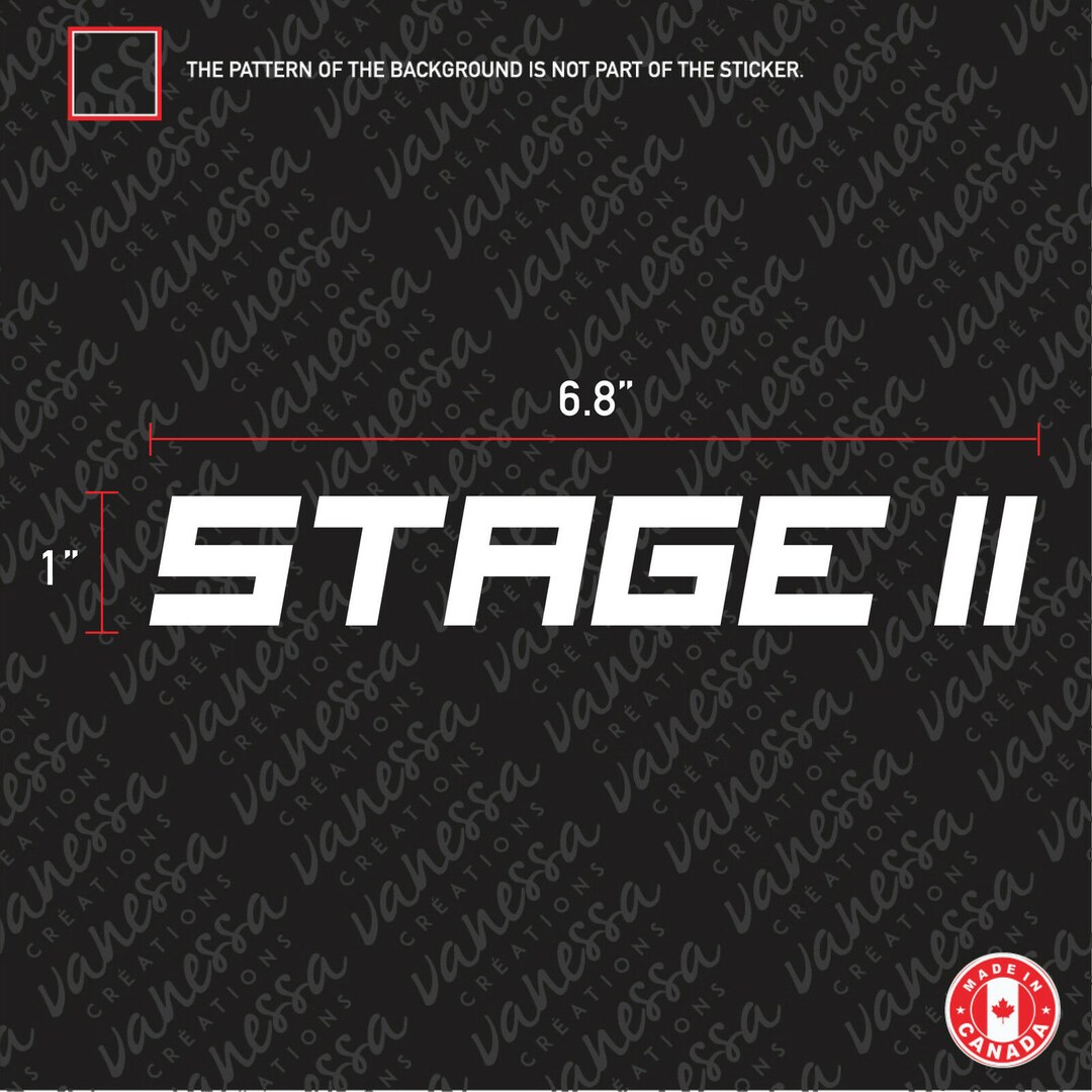 2X STAGE 2 Sticker Vinyl Decal - Etsy