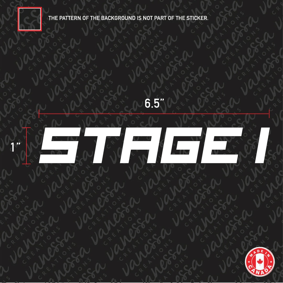 2X STAGE 1 Sticker Vinyl Decal - Etsy