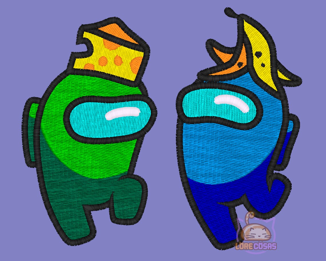 Among Us Embroidery Design Downloadable 2 Designs 3 Sizes - Etsy