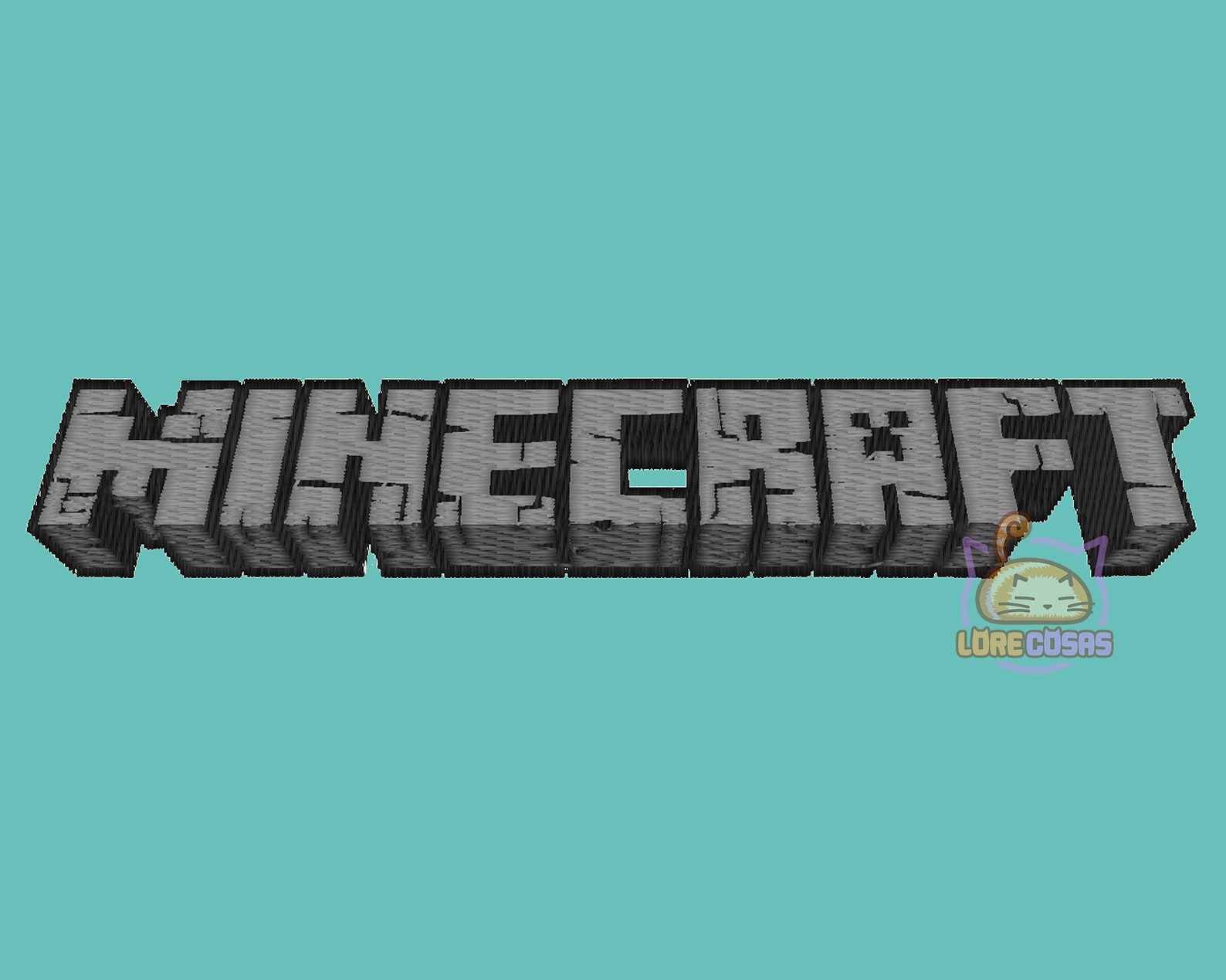 Minecraft Logo Embroidery Design downloadable 3 sizes | Etsy