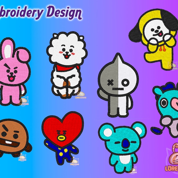 Bts Embroidery - Etsy