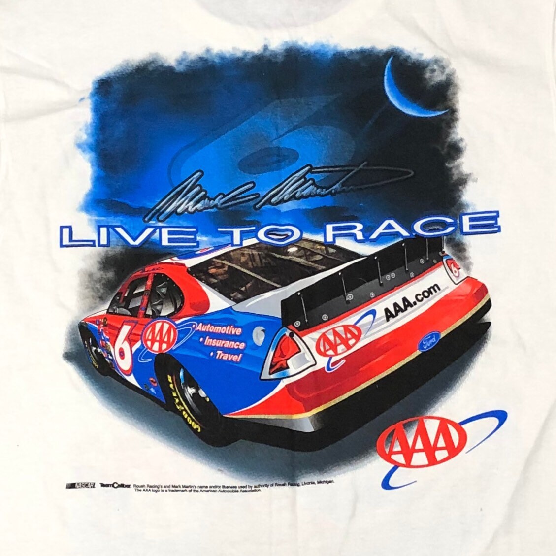 VINTAGE NASCAR RACING Mark Martin Graphic T Shirt Size Mens | Etsy