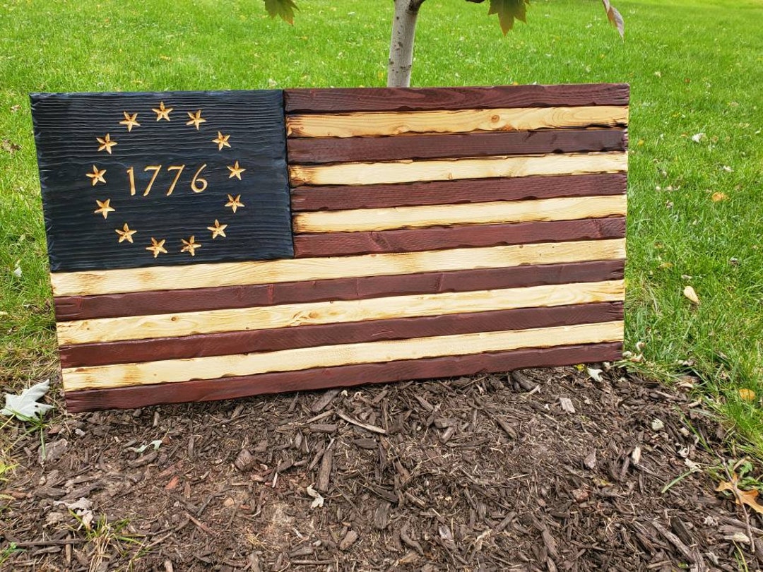 1776 American Flag Wooden, Wood American Flag, Pallet American Flag ...