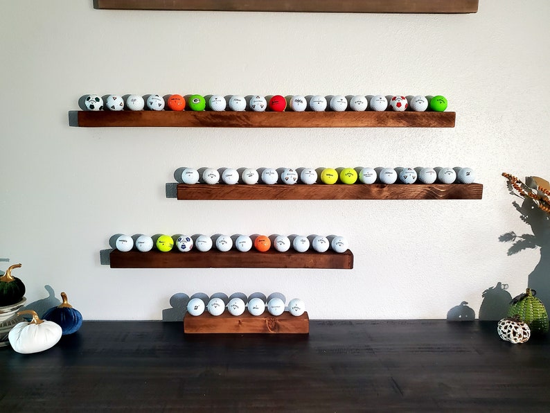 Rustic Golf Ball Display Wall Rack, Golf Display, Golf Ball Holder ...