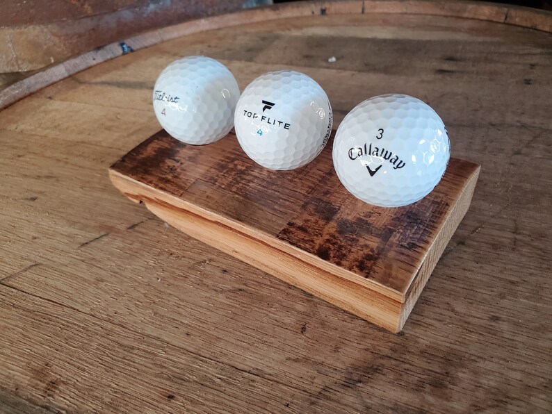 Golf Ball Display, Bourbon Stave Display, Whiskey Golf Ball Holder ...