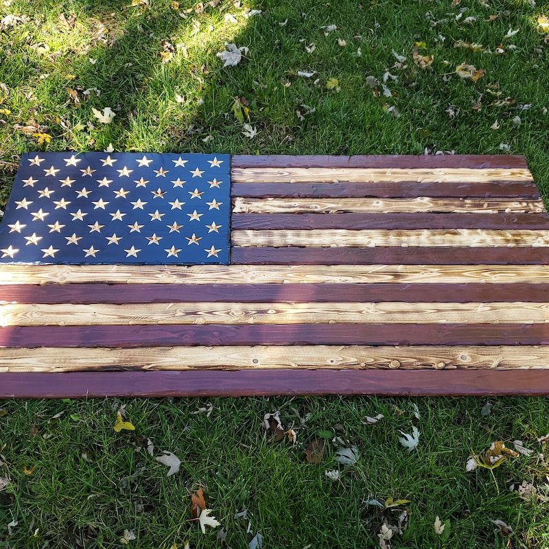 Rustic American Flag - Etsy