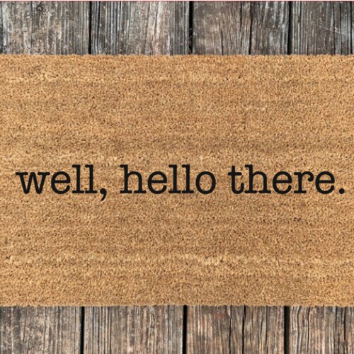 Hello There Doormat Cute Script Cursive Welcome Mat - Etsy