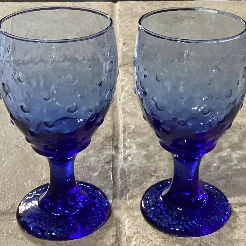 Cobalt Blue Goblets - Etsy