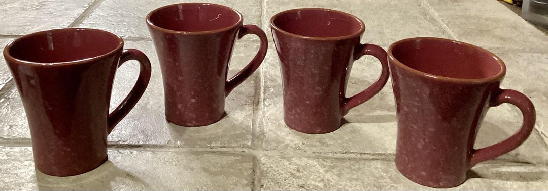 Lot of 4 ~ Val Do Sol Pottery Glazed Speckled Mug Portugal Made - Etsy