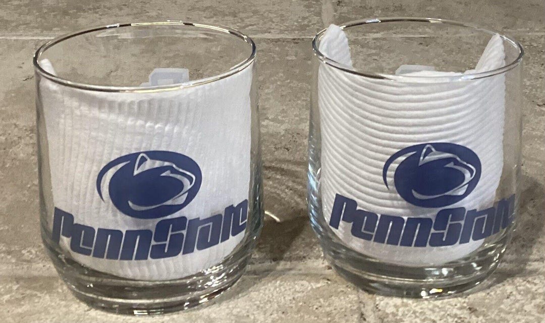 Lot of 2 Vintage Penn State Nittany Lions Rocks Drinking Glasses - Etsy