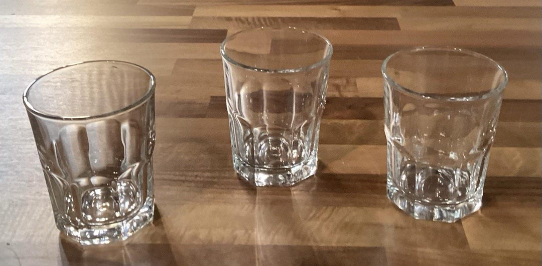 Set of 3 Libbey Gibraltar Heavy Glass Tumblers 4” - Etsy