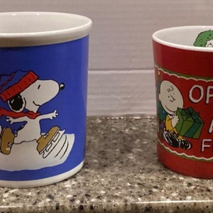 Peanuts Charlie Brown Open Me First & Large Snoopy Ice Skating Winter ...