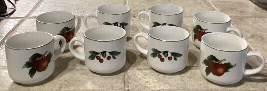 Set of 8 ~ Citation Coffee Mugs Cups the Cades Cove Collection Red ...