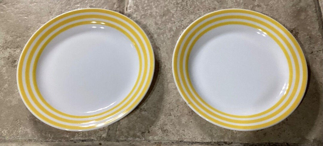 Set of 2 ~ Corelle Yellow Rainbow Bread Dessert Salad Plates ~ 7.25” - Etsy