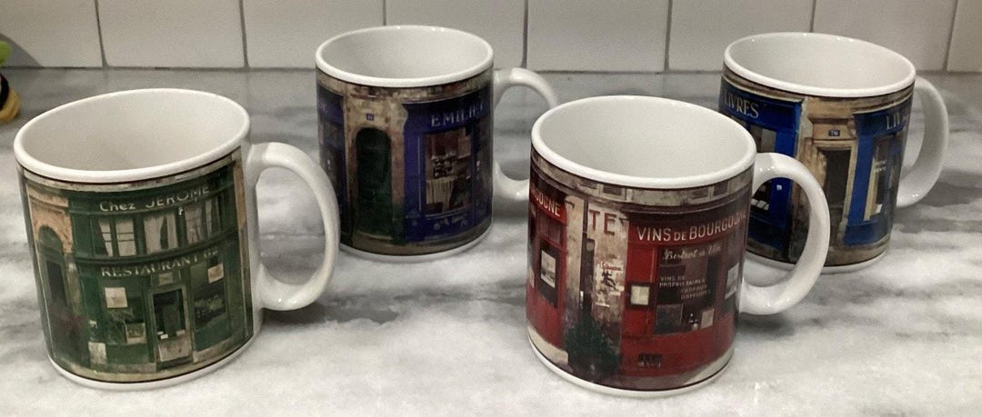 Lot of 4 Sakura Table Storefronts Coffee Mugs Emilie, Livres, Chez ...